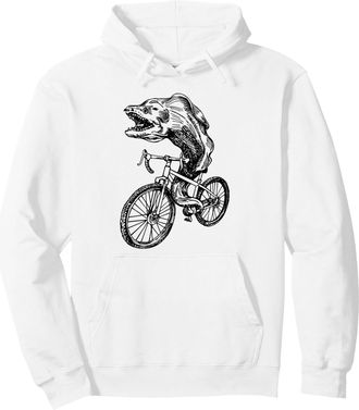 Seembo Moray Aal Radfahren Fahrrad Lustig Fisch Biker Biking Bike Pullover Hoodie