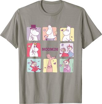Moomin Mumin-Quadrat-Zeichenblöcke T-Shirt