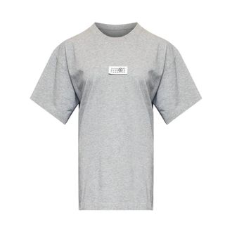 Maison Margiela Numerisches Baumwoll-T-Shirt - - Tops - Damen - Grau - XS