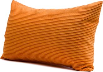 G&ouml;zze Kissen Capri, Dekokissen in Feincord-Optik, Weiches Sofakissen mit F&uuml;llung, 100% Polyester, 30 x 50 cm - Orange