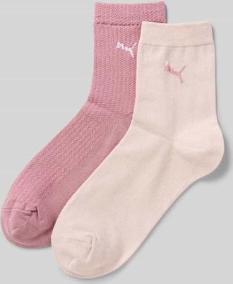 Puma Socken mit Label-Print im 2er-Pack
