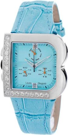 Laura Biagiotti Femme, Accessoires, Bleu, Taille: ONE Size Montre habill&eacute;e en acier inoxydable avec fonction date