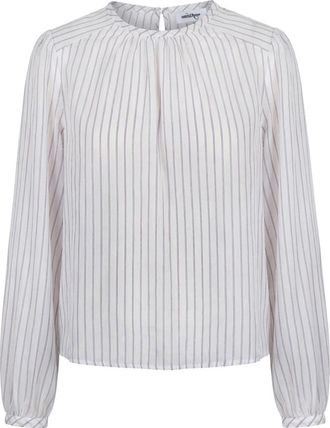 ottod'Ame Femme, Blouses et Chemises, Blanc, Taille: 40 FR Blusa a righe semi-trasparente