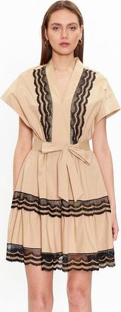 Twin-Set Sommerkleid 231TT2123 Beige Regular Fit