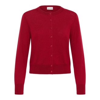 Part Two Strickjacke - - Knitwear - Damen - Rot - 2XL