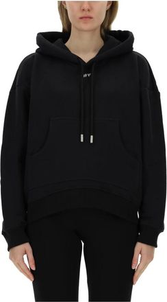 Off-white Femme, Sweatshirts et sweats &agrave; capuche, Noir, Taille: 38 FR Off Stamp Round Sweat &agrave; capuche