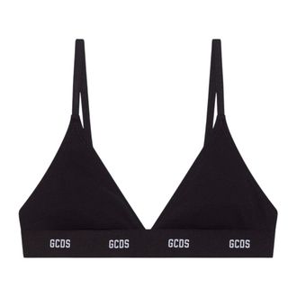GCDS Gcds - Top Coton C&ocirc;tel&eacute; Triangulaire Essentiels - Femme - Sous-v&ecirc;tements - Noir - Taille: 40 FR