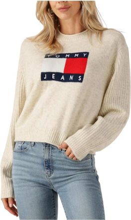 Tommy Jeans Damen, Strickwaren, Beige, SGr&ouml;&szlig;e