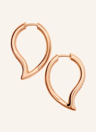 Tamara Comolli Tamara Comolli Ohrh&auml;nger Ohrh&auml;nger Signature Hoop Twisted Drop Mit Diamond Pav&eacute; 18k Ros&eacute;gold rosegold