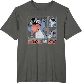 Disney Lilo & Stitch 626 Stitch Day Silly Faces Distressed T-Shirt