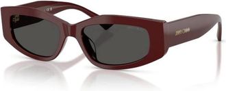 Jimmy Choo London Femme, Accessoires, Rouge, Taille: 53 MM Lunettes de soleil oeil-de-chat
