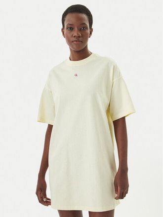 Calvin Klein Jeans Kleid f&uuml;r den Alltag LV047F228G Hellgelb Oversize