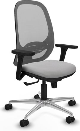 Piqueras y Crespo Cilanco Remote-Arbeitsstuhl mit 3D-Armen, h&ouml;henverstellbare Lendenwirbelst&uuml;tze, ausgestattet mit 3 Positionen und Schneidschaum, Grau/Hellgrau