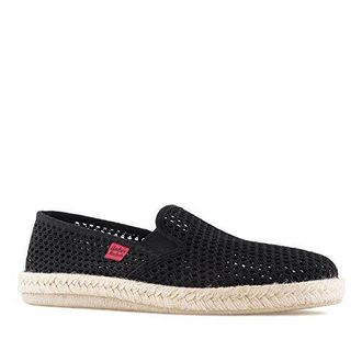 Andres Machado Chaussures en Grille pour l´éte - AM500 - Anatomiques - Espadrilles pour Femme/Homme - Semelle extérieure en Caoutchouc antidérapant - Grille Noir EU 