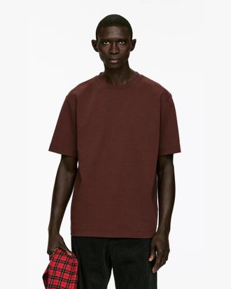 Arket Interlock-T-Shirt -Braun