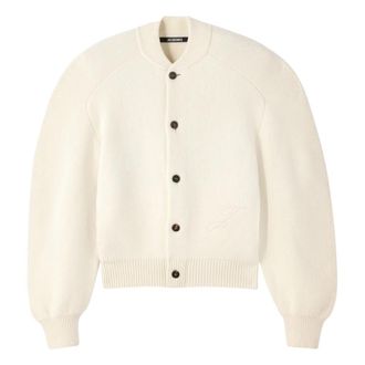 Jacquemus Oversized Cardigan - - Knitwear - Herren - Wei&szlig; - L