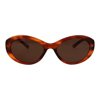 Balenciaga Flache ovale Sonnenbrille - - Accessories - unisex - Braun - 56 MM