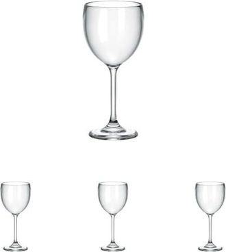 Guzzini Happy Hour, Weinglas - Transparent, &Oslash;8,5 x h19 cm | 300 cc - 23490100 (Packung mit 4)