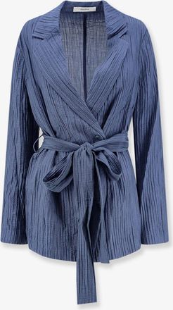 Joseph Crinkle fabric blazer with belt - JOSEPH - gender_Woman
