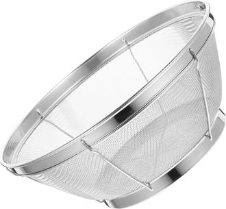 Milisten Edelstahl K&uuml;chensieb und Gem&uuml;seabtropfkorb mit Feinmaschigem Netz Obstwaschkorb f&uuml;r Haushalt und K&uuml;che 1 St&uuml;ck