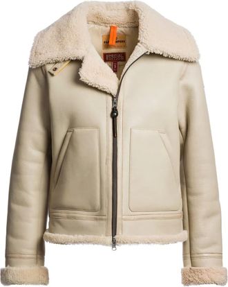 Parajumpers Gialean Jacke mit Shearling-Kragen - Nude