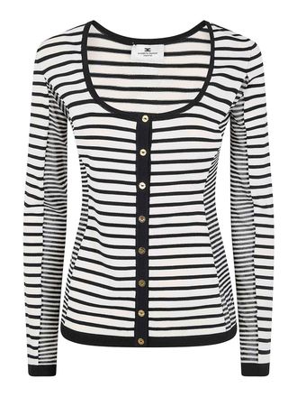 Elisabetta Franchi Pull Col Rond - Noir