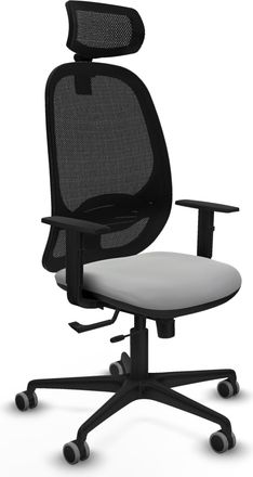 Piqueras y Crespo 8-Stunden-B&uuml;rostuhl mit 1D-Armen, h&ouml;henverstellbare Lendenwirbelst&uuml;tze und h&ouml;henverstellbares Kopfteil und Neigungsverstellung, ausgestattet mit Syncr