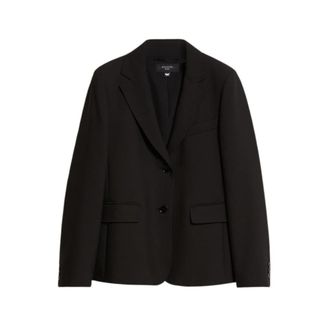 Max Mara Blazer Einreiher aus doppeltem Viskose-Stretch-Gewebe - - Jackets - Damen - Schwarzk - 4XS