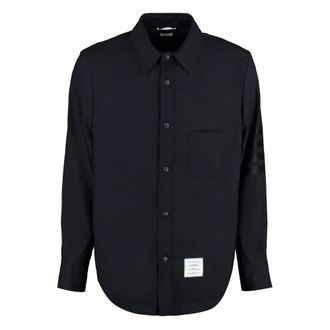 Thom Browne Woll-Overshirt - - Shirts - Herren - Blau - XL