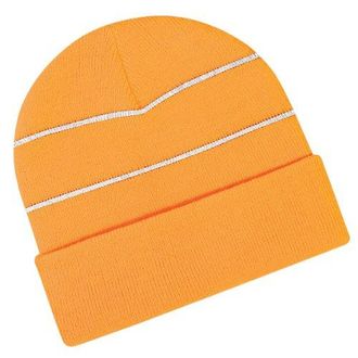 Beechfield Bonnet Haute visibilité - Adulte Unisexe (Taille Unique) (Orange Fluo)