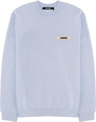 Jacquemus Homme, Sweatshirts et sweats &agrave; capuche, Bleu, Taille: 2XL Le SweaT-shirt Gros Grain