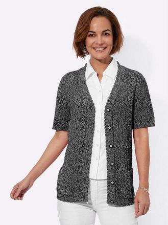 Witt Strickjacke Strickjacke Kurzarm Ajour, Jersey