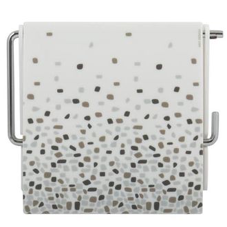 MSV Porte Rouleau Papier WC Mural PS & Acier chrom&eacute; Brest Gris