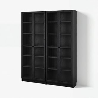 IKEA BILLY / OXBERG Regalkombination mit Vitrinent&uuml;ren