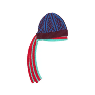 Dries Van Noten Geometric-pattern Beanie Hat