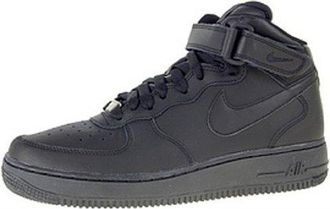 Nike Nike Air Force 1 Mid (Gs), Chaussures de basketball mixte enfant, Noir, 38 EU