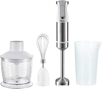 Ardes ARSET01 TRINITY Stabmixer 3-in-1 - Stabmixer und Schneebesen mit Profimotor - Küchenmixer mit 21 m Schaft 4 Edelstahlklingen - Mixer 2 Geschwindigkeit