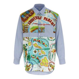 Comme Des Gar&ccedil;ons Shirt mit gemusterten Eins&auml;tzen - - Shirts - Herren - Mehrfarbig - XL