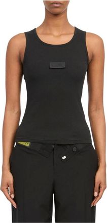 Maison Margiela Femme, Tops, Noir, Taille: 42 FR D&eacute;bardeur c&ocirc;tel&eacute; en jersey