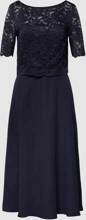 Christian Berg Cocktail Knielanges Cocktailkleid mit Ausbrenner-Effekt