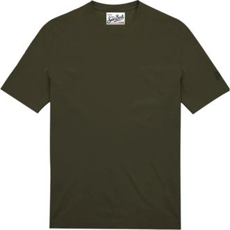 MC2 Saint Barth Homme, Tops, Vert, Taille: XL Jersey Crepe T-Shirt 52L