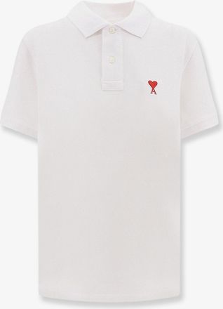 Ami Cotton polo shirt with iconic embroidery - AMI PARIS - gender_Man