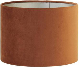 Light & Living Abat-jour - Velours - orange - textile - ø 25cm - Light&living