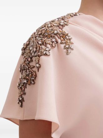 Gemy Maalouf robe drap&eacute;e &agrave; encolure asym&eacute;trique - Rose