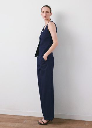 Mango Jean large taille normale bleu - Femme - 32 - MANGO