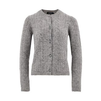 Gran Sasso Cardigan con Lavorazione Trecce - - Knitwear - Damen - Grau - XL