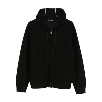 Emporio Armani Homme, Sweatshirts et sweats &agrave; capuche, Noir, Taille: 2XL Full-Zip Embossed Logo Sweat &agrave; capuche