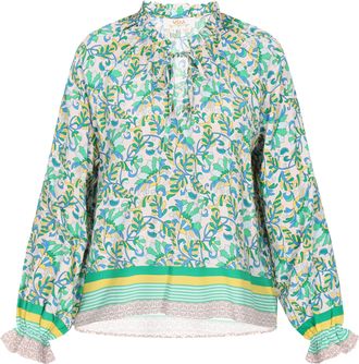 Usha Bluse Frauen gr&uuml;n mehrfarbig