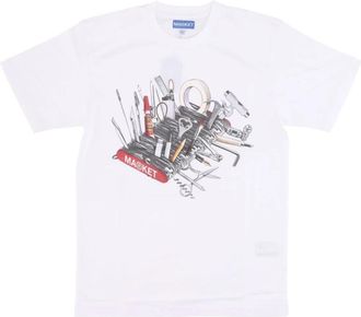 Market Handelswerkzeuge Tee Wei&szlig; Rundhals - - Tops - Herren - Wei&szlig; - XL
