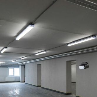 ETC Shop Led Wannenleuchte mit Bewegungsmelder Feuchtraumleuchte mit Sensor led Garagenlampe Sensor, IP65, 1x led 36W 4320Lm Tageslicht, l 120cm, 6er Set